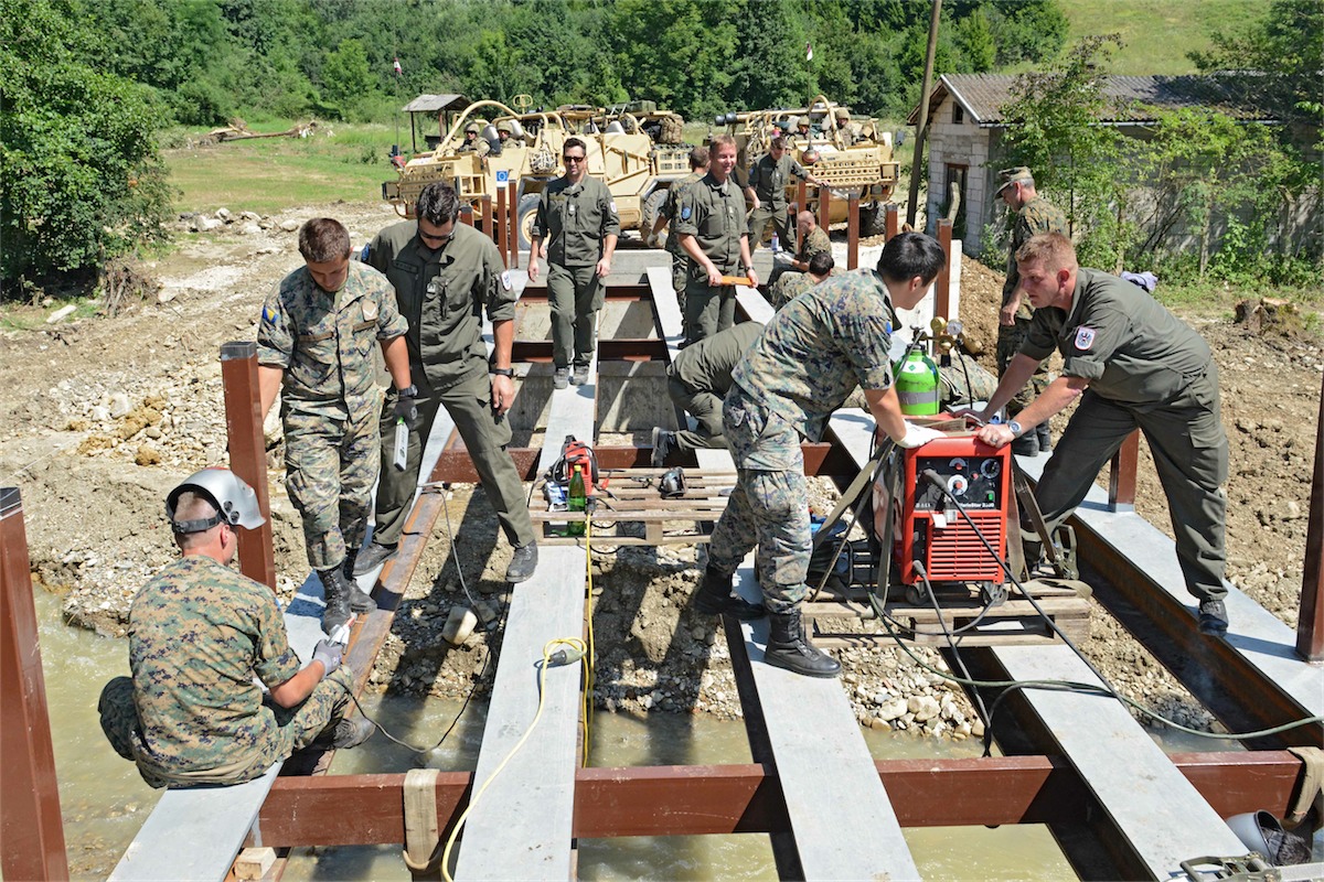 EUFOR: Military Engineers Work Together on Bridge Building Task ...